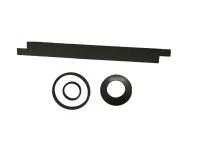 China Graphite Filled black color PTFE rings used as self lubricating seal for sale