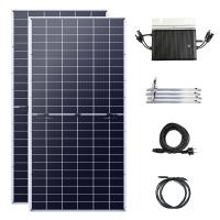China 800W 1000w Monocrystalline Micro Inverter Complete Home Kit Solar Panel for Balcony Solar System 1KW MPPT Controller 220V Output for sale