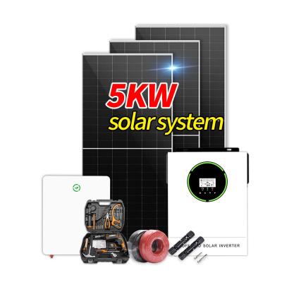 China Home 5kw Off-Grid Solar System with 10kwh Wall-Mount Lithium Battery Lifepo4 Energy Storage Inverter for sale