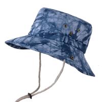 China Summer Women'S Big Brim Tie-Dye Bucket Hat For sun protection for sale