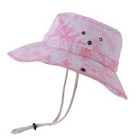 China Summer Women'S Big Brim Tie-Dye Bucket Hat For sun protection for sale
