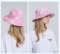 China Summer Women'S Big Brim Tie-Dye Bucket Hat For sun protection for sale