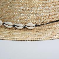 China New Parent-Child Straw Shell Decoration Holiday Beach Straw Hat for sale
