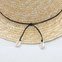 China New Parent-Child Straw Shell Decoration Holiday Beach Straw Hat for sale