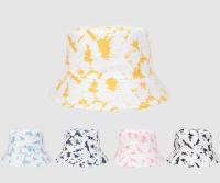 China Printed Tie Dye Graffiti Sunscreen Double-Sided Wear Bucket Hat for women and men for sale