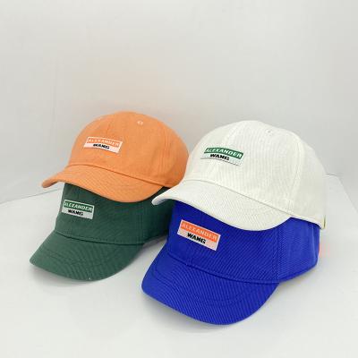 China Patch Short Brim Soft Top Multicolor Cotton Baseball Cap For Men And Women for sale