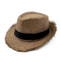 China Retro Raw Edge Outdoor Beach Shade Breathable Straw Hat For People for sale