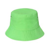 China Retro Simple Breathable Fluorescent Cotton Bucket Hat For Women for sale