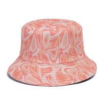China Summer Heart Print Double-Sided Sunscreen Fisherman Hat For Women for sale