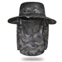 China Sun protection hat Men's fishing hat camouflage visor visor face cover summer outdoor fisherman hat sun hat for sale