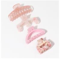 China Acetic acid  French hair clip Ponytail shark clip 4pcs one set for sale
