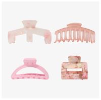 China Acetic acid  French hair clip Ponytail shark clip 4pcs one set for sale