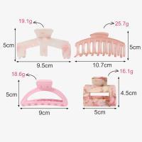 China Acetic acid  French hair clip Ponytail shark clip 4pcs one set for sale