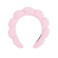 China SPA Twist Headband Towel Velvet Sponge Face washing Hair Band for sale