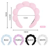 China SPA Twist Headband Towel Velvet Sponge Face washing Hair Band for sale