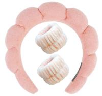 China Twist sponge high calvaria SPA head band  washing Face makeup headband set for sale