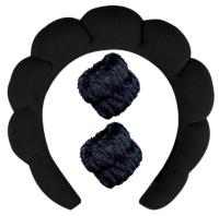 China Twist sponge high calvaria SPA head band  washing Face makeup headband set for sale