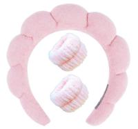 China Twist sponge high calvaria SPA head band  washing Face makeup headband set for sale