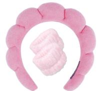 China Twist sponge high calvaria SPA head band  washing Face makeup headband set for sale