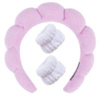 China Twist sponge high calvaria SPA head band  washing Face makeup headband set for sale