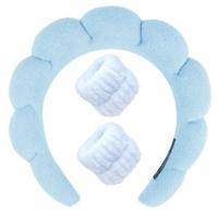 China Twist sponge high calvaria SPA head band  washing Face makeup headband set for sale
