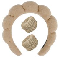 China Twist sponge high calvaria SPA head band  washing Face makeup headband set for sale
