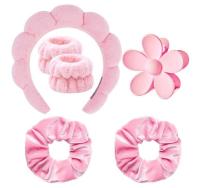 China SPA Hair Band Facial makeup sponge headband set 6pcs for sale