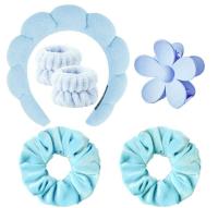 China SPA Hair Band Facial makeup sponge headband set 6pcs for sale