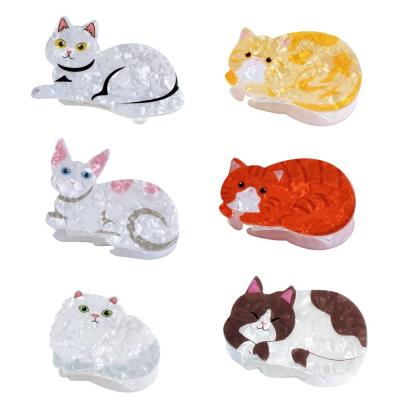 China Acetic acid  shark clip Cute Cat Hair Clip for sale
