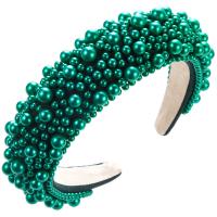 China Wholesale Baroque sponge pearl hair band  Hand beaded polychromatic amine wide edge headband for sale