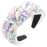 China Glitter knotted wide headband Bling Hair Band for sale
