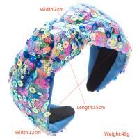 China Glitter knotted wide headband Bling Hair Band for sale