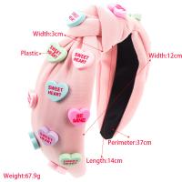 China Wide edge knotted high-grade solid color cloth hair accessories for sale