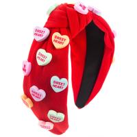 China Wide edge knotted high-grade solid color cloth hair accessories for sale