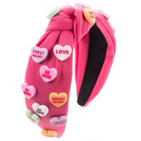 China Wide edge knotted high-grade solid color cloth hair accessories for sale