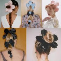 China Large Flower Hair Scrunchie Summer Hair Tie for sale