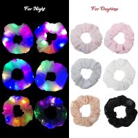 China New LED mesh large scrunchie Luminous Hair Tie for sale