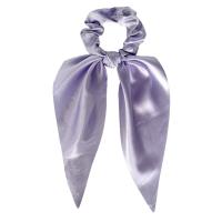 China Satin Fabric Scrunchies solid color ribbon hair tie for sale