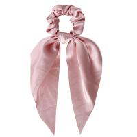 China Satin Fabric Scrunchies solid color ribbon hair tie for sale