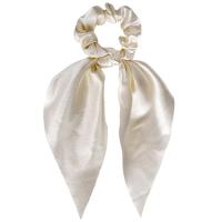 China Satin Fabric Scrunchies solid color ribbon hair tie for sale