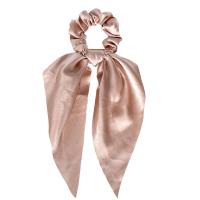 China Satin Fabric Scrunchies solid color ribbon hair tie for sale