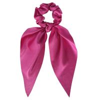 China Satin Fabric Scrunchies solid color ribbon hair tie for sale