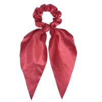 China Satin Fabric Scrunchies solid color ribbon hair tie for sale