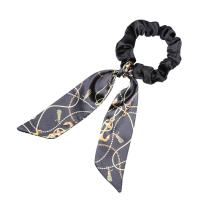 China Wrinkle Bow streamer scrunchies printing hair accessories for sale