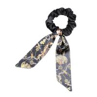 China Wrinkle Bow streamer scrunchies printing hair accessories for sale