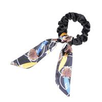 China Wrinkle Bow streamer scrunchies printing hair accessories for sale