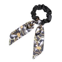 China Wrinkle Bow streamer scrunchies printing hair accessories for sale