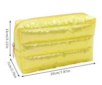 China Solid Color Cosmetic Bag quilting storage bag for sale