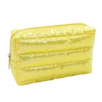 China Solid Color Cosmetic Bag quilting storage bag for sale