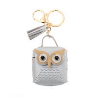 China Creative Mini Bag Cute Leather Owl leather Bluetooth Earphone bag for sale